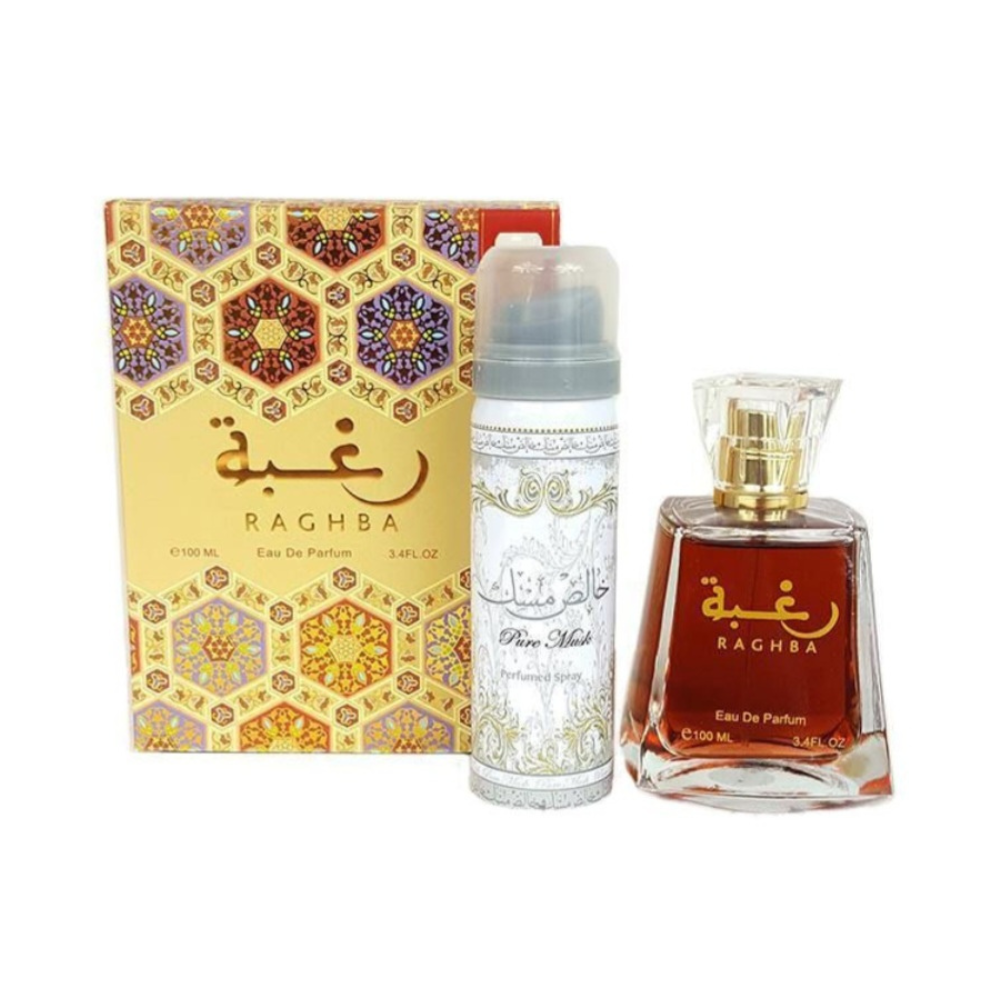 Lattafa Raghba 100ml Eau de Parfum + Free Deodorant Spray (Unisex) – Mizaaj